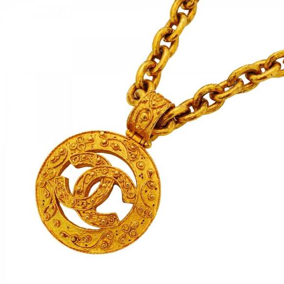 CHANEL | Jewelry | Chanel Gold Logo Necklace | Poshmark